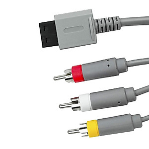 Beastron Wii AV Cable, 6 FT AV Composite Cable 3 RCA for Nintendo Wii/Wii U (High Definition)