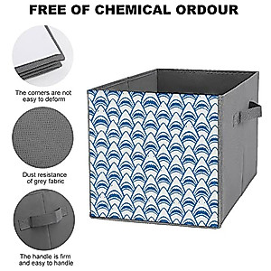 Shark Pattern Collapsible Storage Bins Basics Folding Fabric Storage Cubes Organizer Boxes with Handles