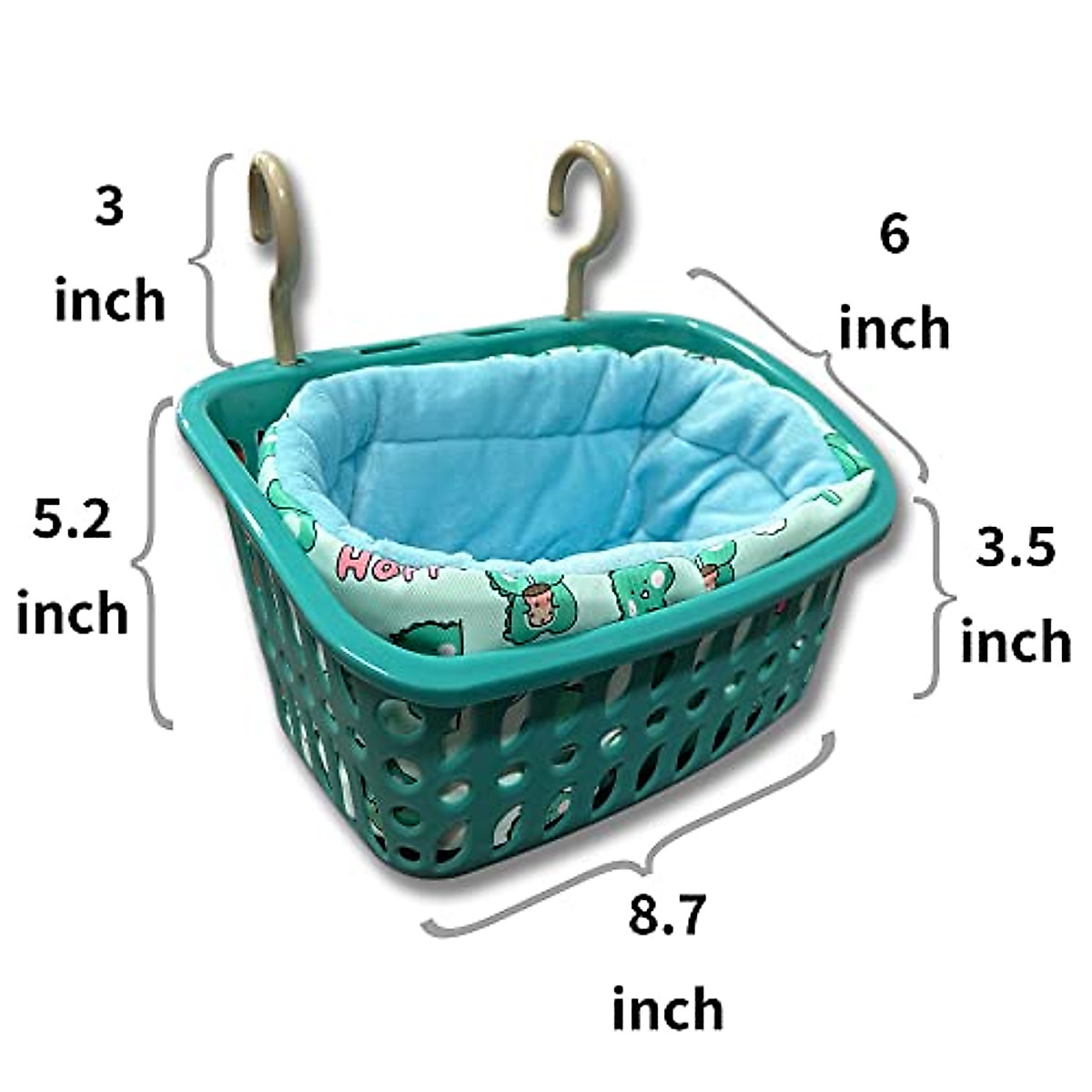Rat Hammock for Cage Chew Proof，Guinea Pig Cage Accessories，Small Animal Removable Nest with Hanging Hammock Basket Bed Hideout for Ferret, Kitten, Squirrel, Chinchilla