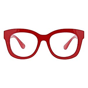 Peepers by PeeperSpecs Oprah's Favorite Women's Center Stage Oversized Blue Light Blocking Reading Glasses - Red +1.50