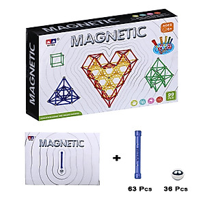 WITKA 99 Pieces Magnetic Building Sticks Blocks Toy Brain Training STEM Toys Intelligence Learning Games Set Gift for Kids