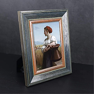 Najer 5x7 Square Retro Stereo Photo Frame, Solid Wood Painting Picture Frame for Wedding, Photo Studio, Home Decoration, Painting Art
