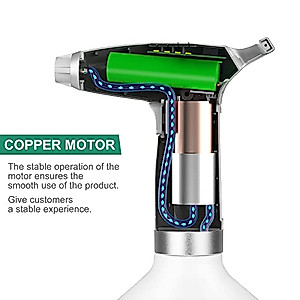 1L Electric Spray Bottle Sheboren Electric Plant Mister Battery Sprayers in Lawn and Garden Fertilizing Automatic Plant Mister Spray Bottle with Adjustable Spout for Plants, Household Cleaning (White)