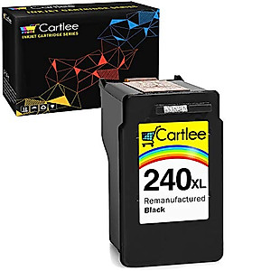 Cartlee 1 Black Remanufactured High Yield Ink Cartridge Replacement for PG-240XL 240 XL PIXMA MX472 MX452 MG3520 MX432 MX439 MG3220 MX512 MG2120 MX459 MG3620 MG3600 MX479