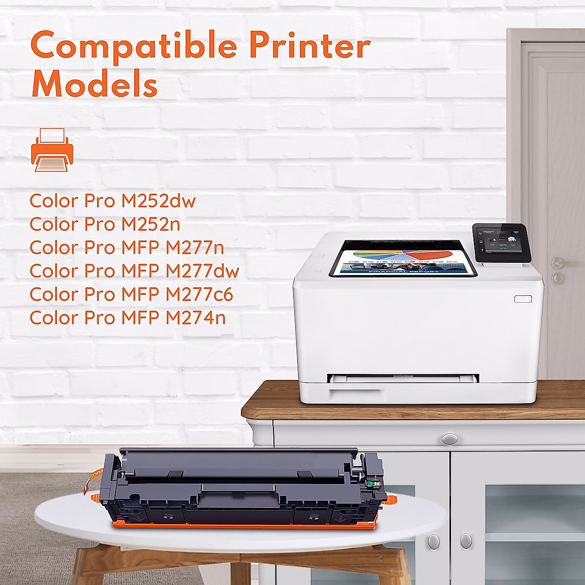 201X Toner Cartridge 4 Pack High-yield Black Cyan Yellow Magenta Replacement for 201X 201A Work with Color Pro M252n M252dw, Pro MFP M274n M277n M277dw M277c6 Series | CF400X CF401X CF402X CF403X