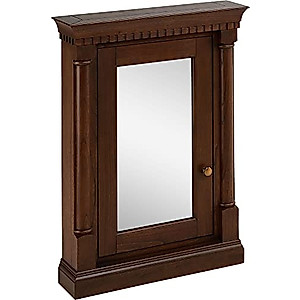 Signature Hardware 484247 Claudia 24" Mahogany Framed Single Door Medicine Cabinet