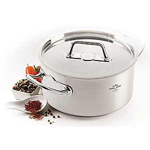 KUHN RIKON Cooking Pot Set Montreux 1,5L/3L/6L, 16 cm/1.5 Litre, 20 cm/3 Litre & 24 cm/6 Litre, Silver