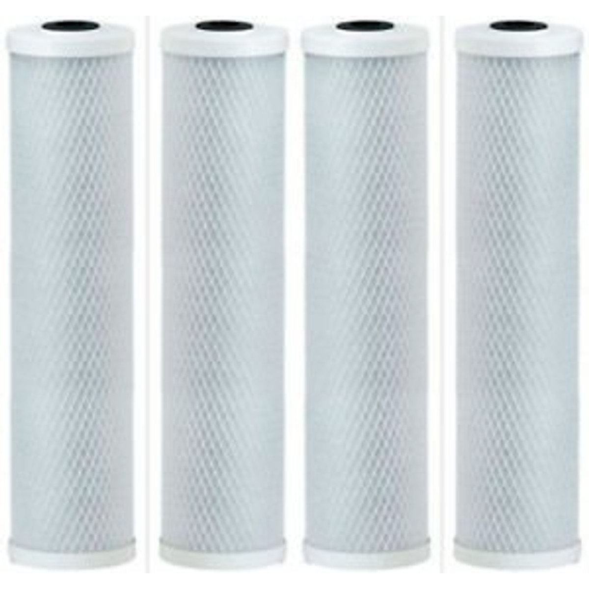 CFS – 4 Pack Carbon Block Water Filter Cartridges Compatible with CB-25-1005 Models – Remove Bad Taste & Odor – Whole House Replacement Water Filter Cartridge, 5 Micron, White