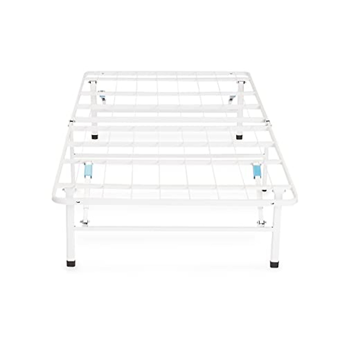 Amazon Basics Foldable Metal Platform Bed Frame with Tool Free Setup, 14 Inches High, Twin, White