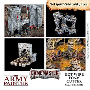 The Army Painter - GameMaster Hot Wire Foam Cutter - Hotwire Foam Cutting Tool and Styrofoam Cutter for Dungeon & Terrain and Wargames Scenery - Foam Board Cutter for Carving and Sculpting XPS Foam