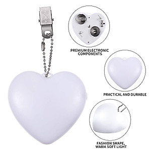 SOLUSTRE Purse Light Handbag Light Heart Shape LED Activated Night Light Women Girls Handbag Accessories White