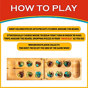 Classic Mancala - Fun Board Game for Friends and Family - Timeless Strategy Game