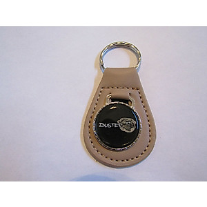 1970 1971 1972 1973 1974 1975 1976 DUSTER CLOUD LOGO LEATHER KEYCHAIN - BEIGE