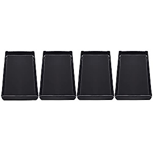 Bruntmor Matte Black Ceramic Serving Platters (14 X 6 Inch Rectangle Plates) Serving Dishes for Entertainment, Food Appetizers, Deserts, Starter, Charcuterie, Sushi Set of Party Tray - Set of 4