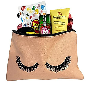 Twisted Anchor Trading Company 7 pc Valentine Gifts For Teens, Women, Valentine Gifts for Girls, Includes Bath & Body Products, Fuzzy Socks, gum and is tucked inside a cute cosmetic case