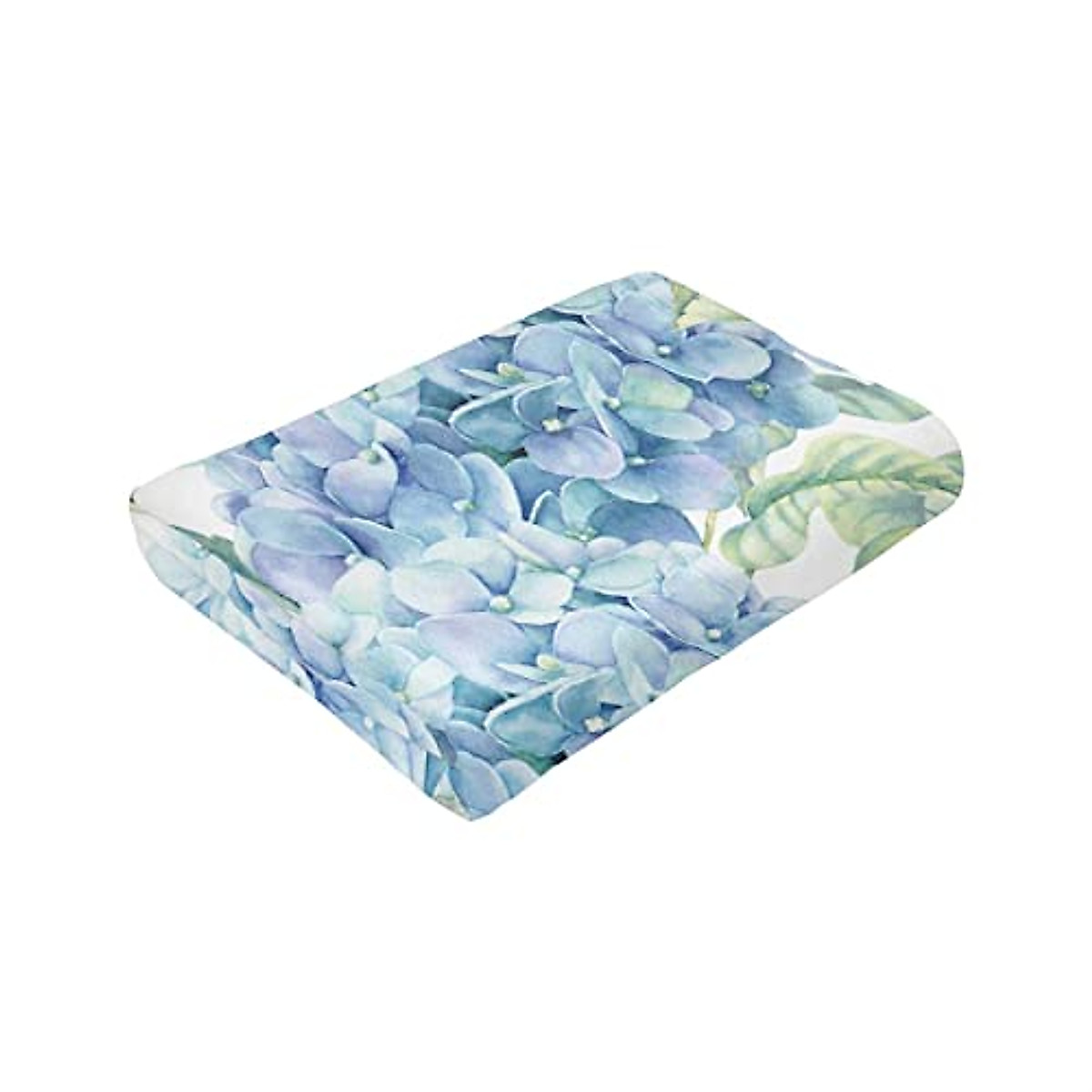 Hydrangea Watercolor Blue Flowers Blanket Throw Blanket Lightweight Microfiber Blankets for Bed Couch Sofa Blanket Quilt 50"X40"