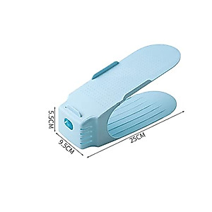 LUVADU ZCX Shoe Slots Organizer Pack of 12, Adjustable 3 Level Shoe Slots Organizer Double Deck Shoe Rack Holder Shoe Racks (Color : C)