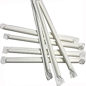 Concession Essentials Plastic Straws Wrapped 500 Pack - 10.25 inch Jumbo Drinking Straw, Foodservice Disposable Straws, Bulk Set. 500 Count. Includes Bonus Gift,Clear