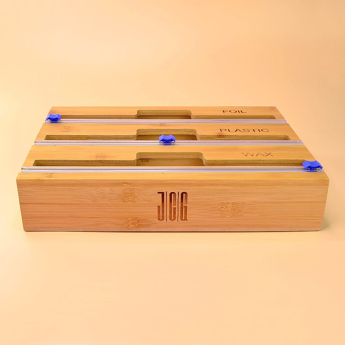 JCG 3 in 1 Bamboo Wrap Dispenser and kitchen organizer