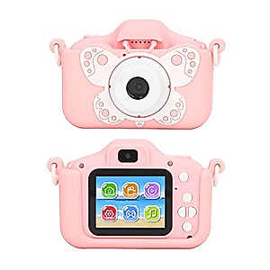 Kids Camera, Pink Cartoon 20MP Digital Video Camera for Children, Child Camera for Christmas Birthday Gift