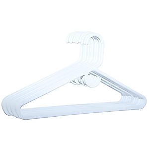 Super Heavy Duty Plastic Hangers, Made in USA, White Super Heavy Weight Hanger, 24 Pack