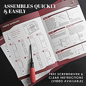 Arise Stylish Bamboo Bread Box for Kitchen Countertop, Extra Large 2-Shelf Wooden Bread Storage with Clear Windows and Air Vents Keeps Bread, Bagels and Rolls Fresh, Self Assembly