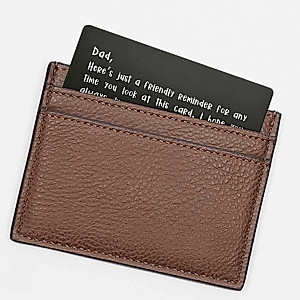 Father's Day Gift, Laser Engraved, Metal Card, Wallet Insert for Dad, Father's Day Gift for Dad from Daughter, Dad Gift from Son to Father, Dad Birthday Gift for Dad (Black)