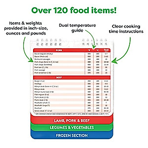 Air Fryer Cheat Sheet Magnets Cooking Guide Booklet - Air Fryer Magnetic Cheat Sheet Set Cooking Times Chart - Cookbooks Instant Air Fryer Accessories Oven Cooking Pot Temp Guide Kitchen Conversion