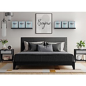 Sorbus 11 Inch Cube Storage Bin - 6 Foldable Storage Cubes for Shelf, Toy Box, Cubby and Closet Organizer - Pattern Aqua Collapsible Cloth Cube Storage Bins for Home Organization, Nursery, Bedroom