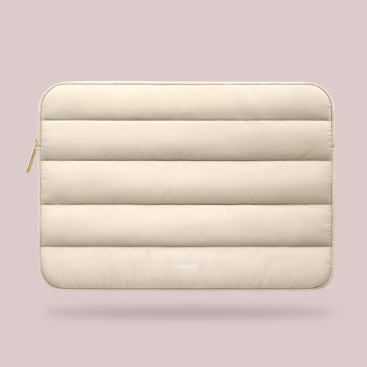 Vandel Puffy Laptop Sleeve 13-14 Inch Laptop Sleeve. Beige Cute Laptop Sleeve for Women. Carrying Case Laptop Cover for MacBook Pro 14 Inch Laptop Sleeve, MacBook Air M2 Sleeve 13 Inch, iPad Pro 12.9