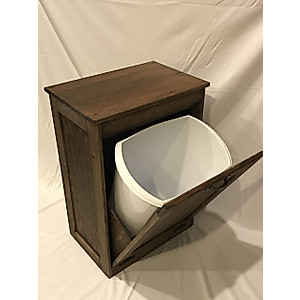 Dicks Wood Creations Wooden Tilt-Out Trash Bin Solid Top