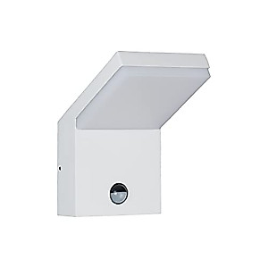 Outdoor Light Fixture with Motion Sensor LED Modern White Porch Light for Patio Garage Garden Doorway,IP54 Waterproof 100-240V 3000K