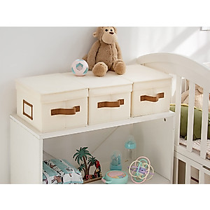 StorageWorks 3-Pack Decorative Storage Baskets with 2-Pack Narrow Storage Bins