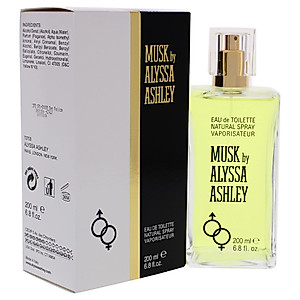 Alyssa Ashley Eau de Toilette Spray for Women, Musk, 6.8 Ounce