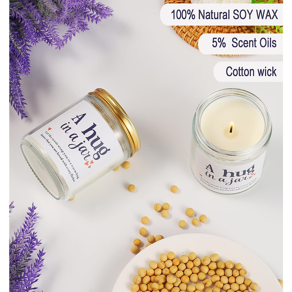 LESEN Sending Hugs Care Package Gifts for Women,Get Well Soon Grief Gifts Box for Friends,Feel Better Comfort Sympathy Thinking of You Gifts Basket