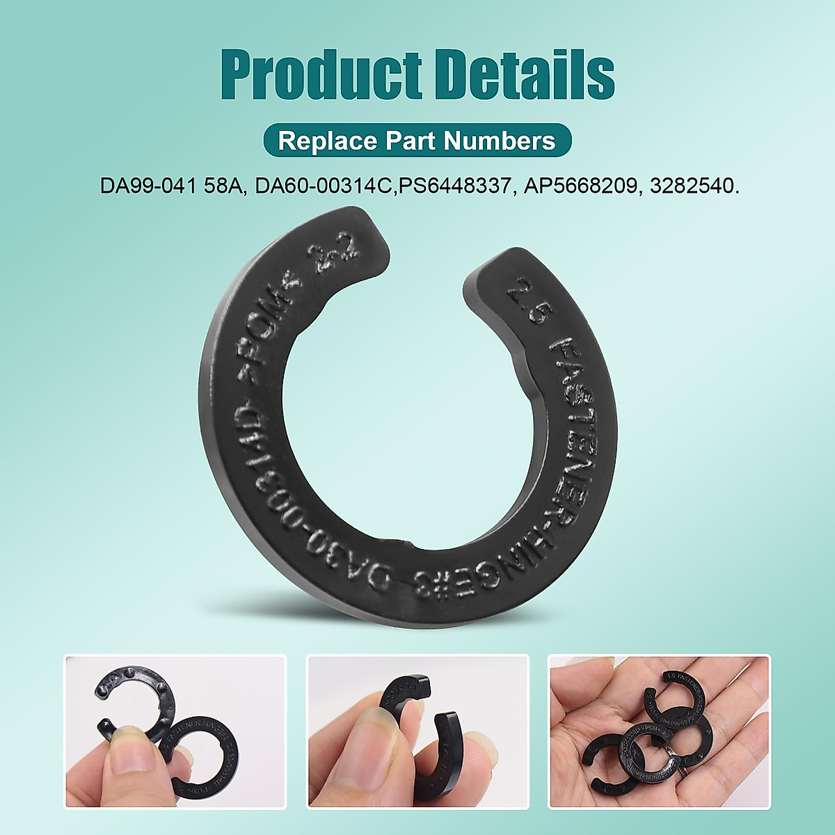 DA99-04158A Refrigerator Door Hinge Shims Height Adjustment for Samsung Refrigerator 3282540, PS6448337, AP5668209, DA99-04158A,DA60-00314C Replacement Parts(4 Pcs)