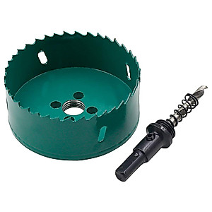 Qjaiune 90mm/3.5" Hole Saw BI-Metal Heavy Duty Hole Cutter for Wood Cornhole Boards, Wood, Plastic, Drywall and Metal Sheet