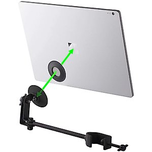 Microphone Mic Stand Tablet and Smartphone Holder Mount for Apple iPad iPhone Samsung Galaxy Microsoft Surface LG Moto Xoom ereader - All Flat Cases & Android Devices - Heavy Duty - String Swing MSTH