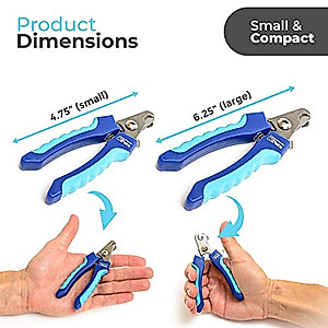 Dog Nail Clippers & Cat Nail Clipper with Nail File - Small Pets - Cat Nail Clippers with Safety Guard to Prevent Over-Cutting - Sharp & Stainless Steel