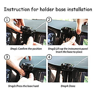 musttrue LUNQIN Car Phone Holder for 2018-2023 Volvo XC60 [Big Phones with Case Friendly] Auto Accessories Navigation Bracket Interior Decoration Mobile Cell Mirror Phone Mount