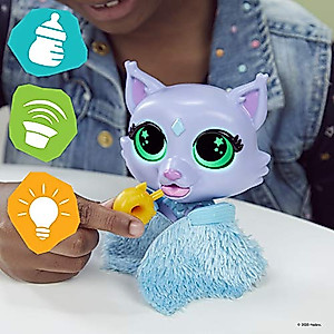 FurReal Flitter The Kitten Color-Change Interactive Feeding Toy, Lights and Sounds, Ages 4 and up