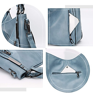 Purses for Women Shoulder Handbags Hobo Bags for Women (Blue)