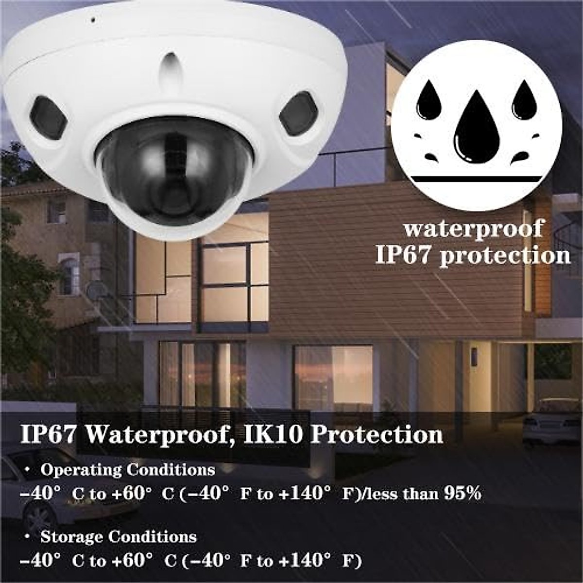 EmpireTech 5MP 1/2.7" CMOS Starlight AI IR Mini Dome Smart IP POE Camera,SMD 4.0, AI SSA,IP67 Weatherproof,Vehicle and Human Detection,Built-in Mic, Edge Camera Fixed Lens IPC-E35IR-AS S2 2.8mm