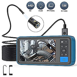 8MM Industrial Endoscope Camera, 1080p Camera, 6 Adjustable LED Lights, Perfect for Plumbing, HVAC, Home, Vent & Sewer Inspections, IP67 Waterproof