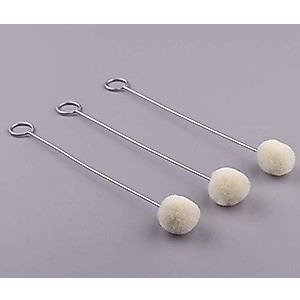 LASSUM 10 Pack Wool Daubers Ball Brush Leather Dye Tool Dye Dauber Dyeing Applicator with Metal Handle for DIY Crafts Projects