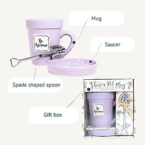 Divinity Boutique Lilac Flower Pot Mug - Be Awesome