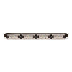 NavePoint Rackmount or Wallmount 24-Port Cat6 Patch Panel RJ45 Ethernet 568A/B Compatible