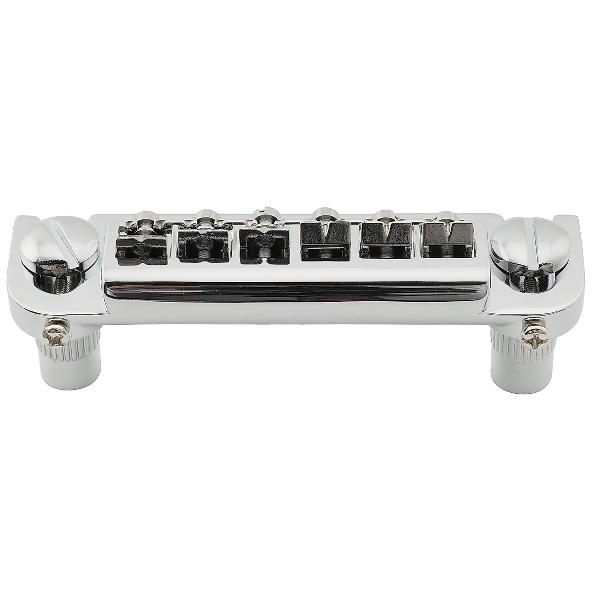 Musiclily Pro 52.5mm Adjustable Wraparound Bridge Tailpiece for Epiphone Les Paul Junior LP Style Electric Guitar, Chrome