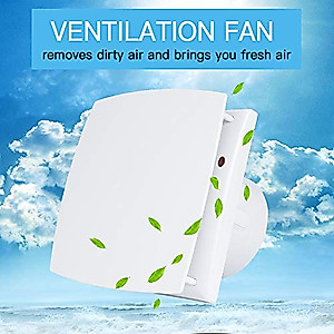 Hon&Guan Wall Exhaust Fan, 4 Inch Exhaust Fan Bathroom Wall Exhaust Fan, Kitchen Exhaust Fan for HVAC System-Super Silent 55CFM.