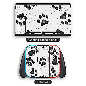 Dog Paw Prints Switch Sticker Pretty Pattern Full Wrap Skin Protection for Nintendo Switch for Switch